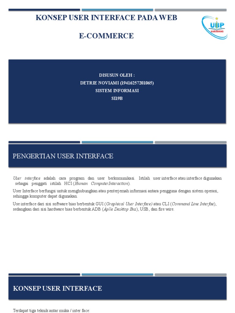 Konsep User Interface Pada Web E-Commerce | PDF
