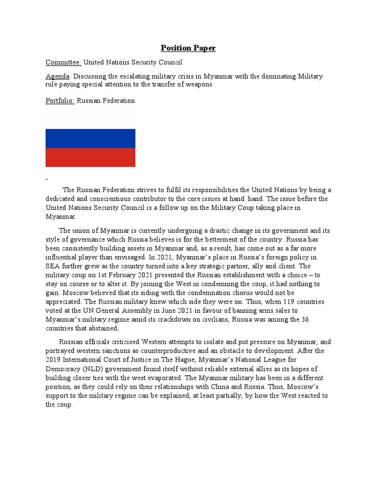 Navigating Complex Geopolitics: Russia's Position on Arms Transfers to ...