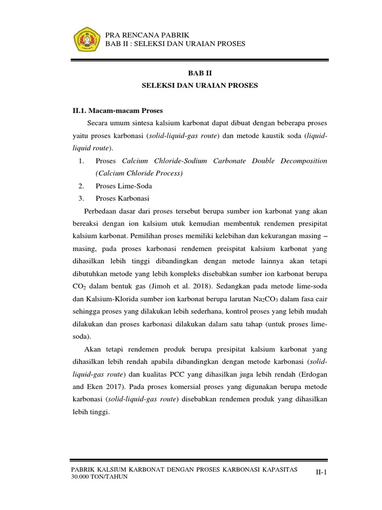 Diagram Alir Proses Karbonasi | PDF