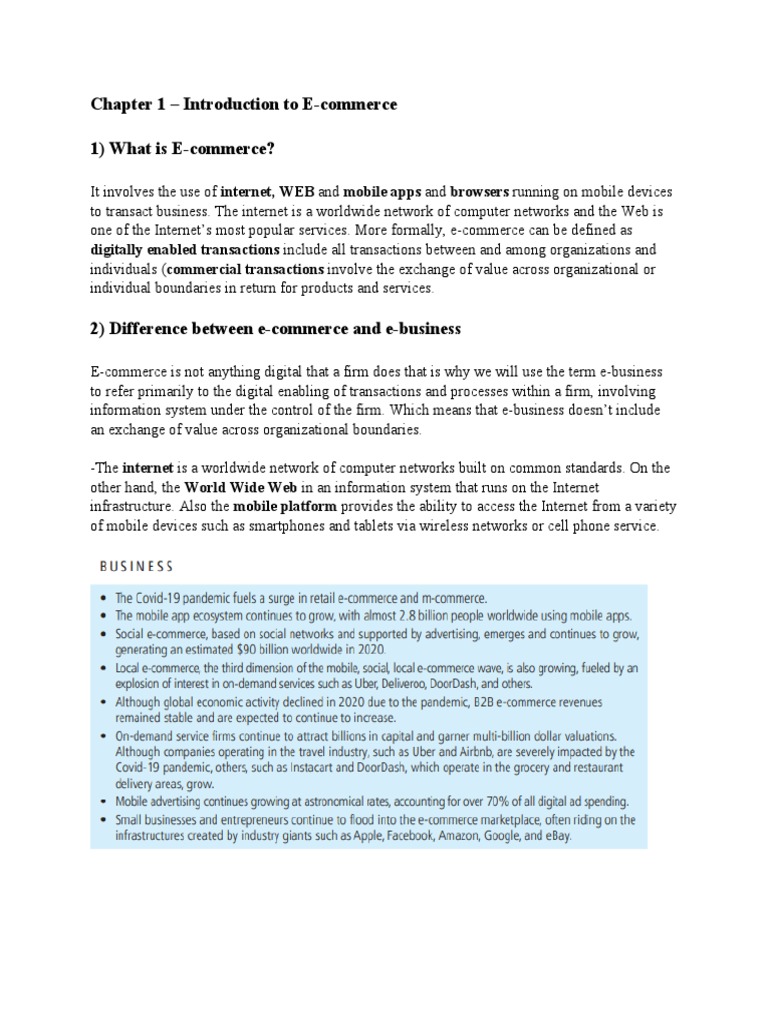 E Commerce Review | PDF | Internet Protocols | Internet