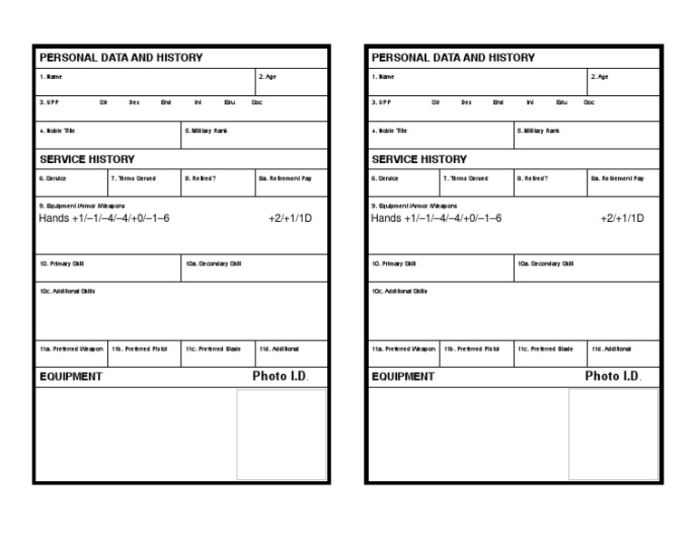Simple Character Sheet | PDF