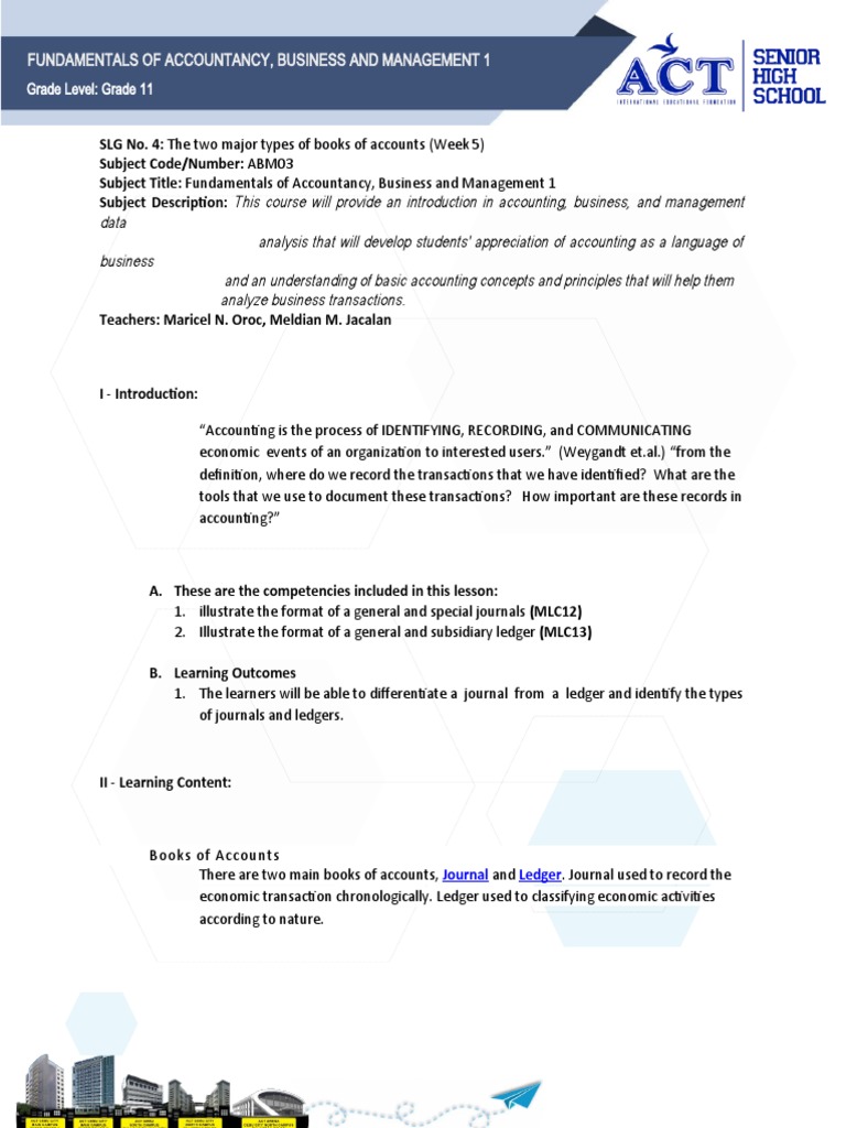 Fabm1 Module-4 | PDF | Debits And Credits | Bookkeeping