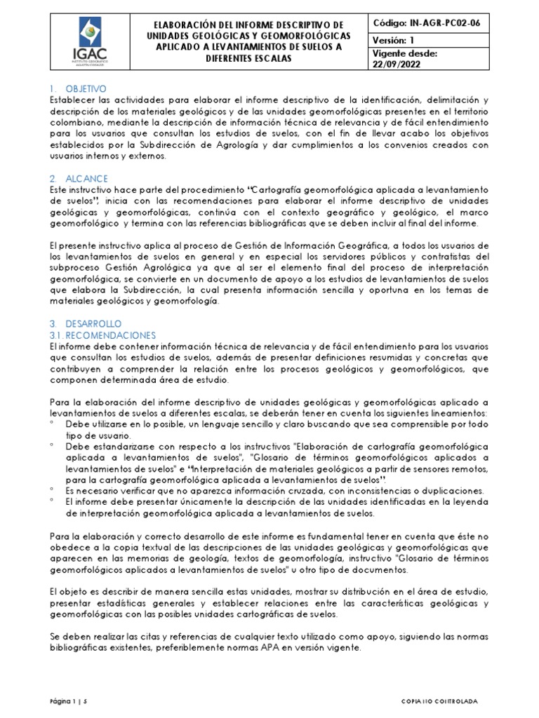 In-Agr-pc02-06 Elaboracion Del Informe Descriptivo | PDF ...