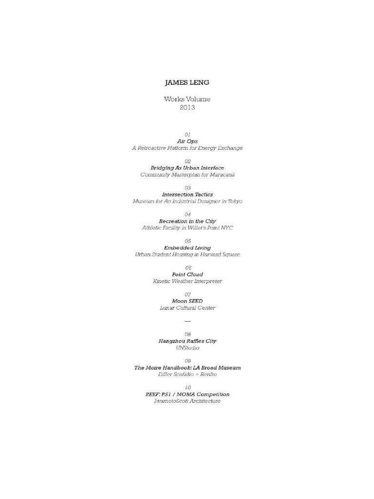 James Leng Work Volume 2013 | PDF