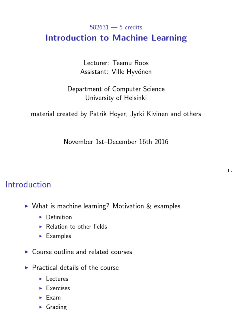 Introduction to Machine Learning: An Overview of Key Concepts ...