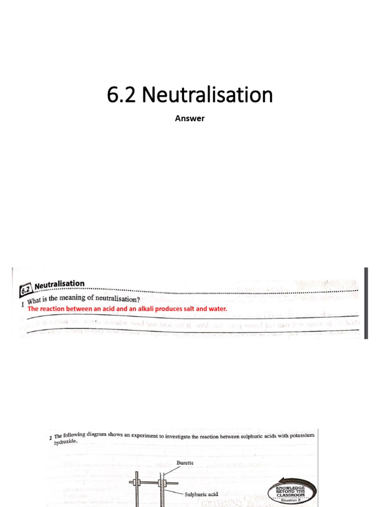 Understanding Neutralisation Reactions | PDF