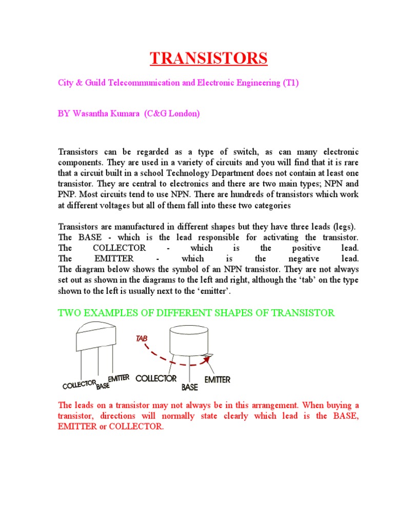 An Introduction to Transistors: Their Types, Components, and Basic Uses ...