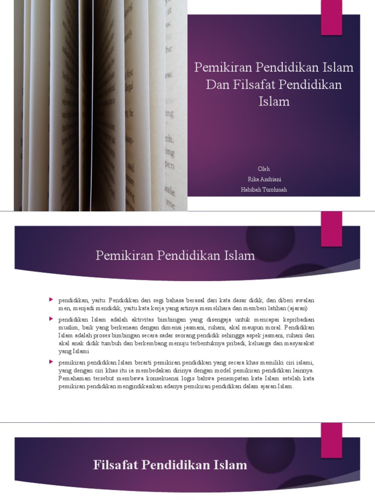 Pemikiran Pendidikan Islam Dan Filsafat Pendidikan Islam | PDF