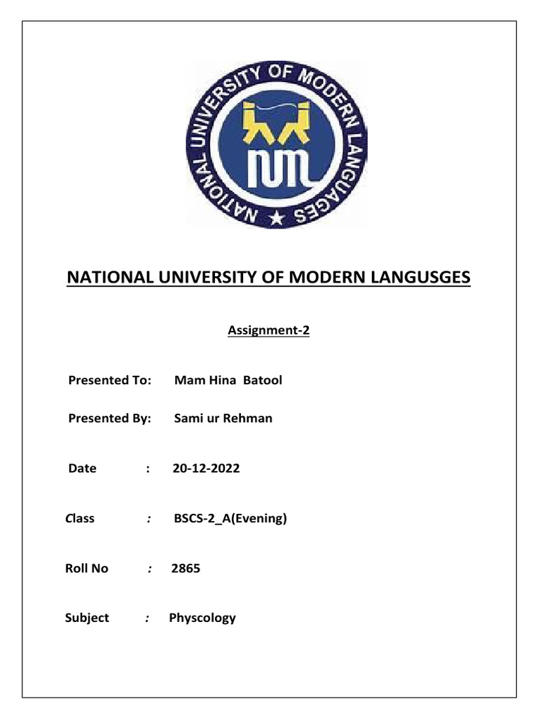 Assigment No 1 Physcology | PDF | Psychology | Creativity