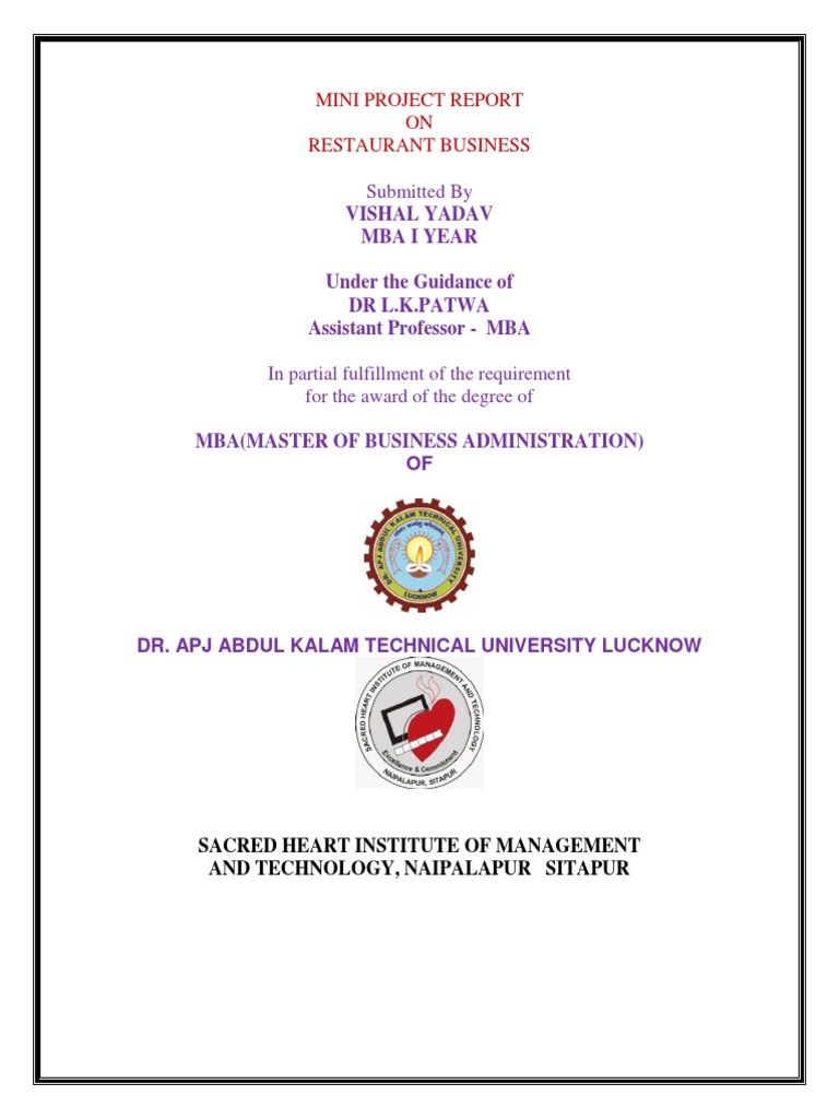 Mini Project Report Vishal Yadav New | PDF | Business | Finance & Money ...