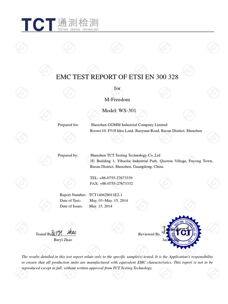 Test Report | PDF | Hertz | Ieee 802.11