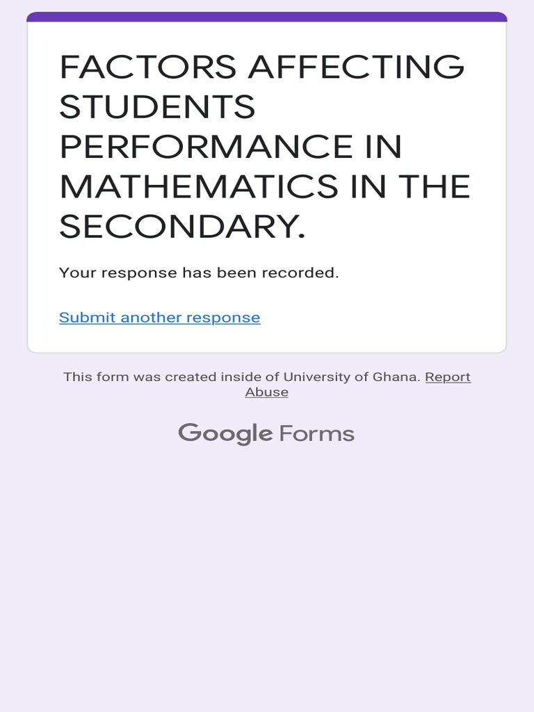 Factors Affecting Students Performance in Mathematics in The Secondary ...