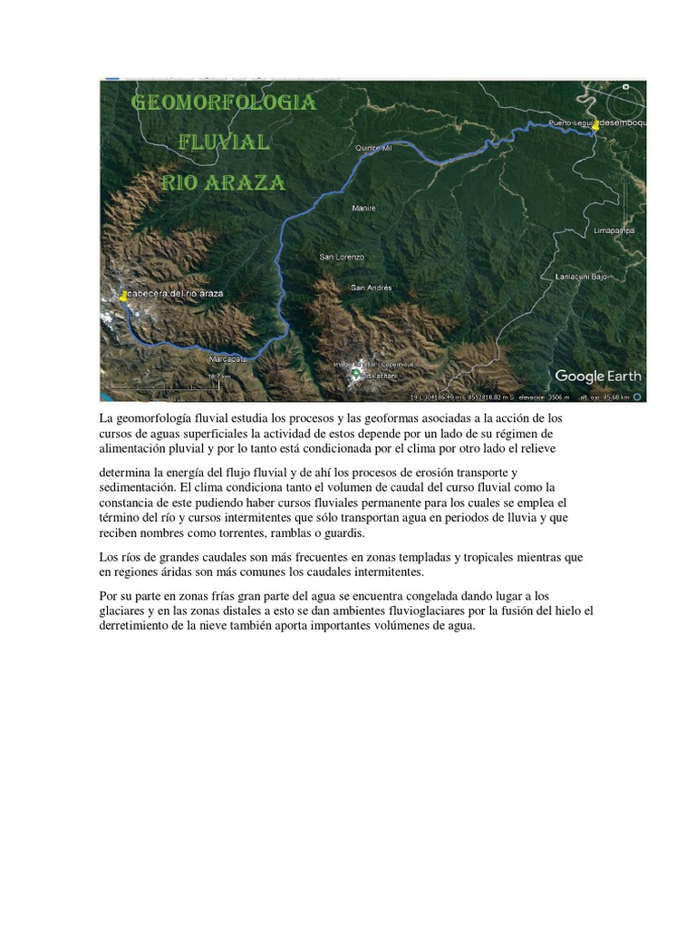 Geomorfología del río Araza | PDF | Río | Hidrografía