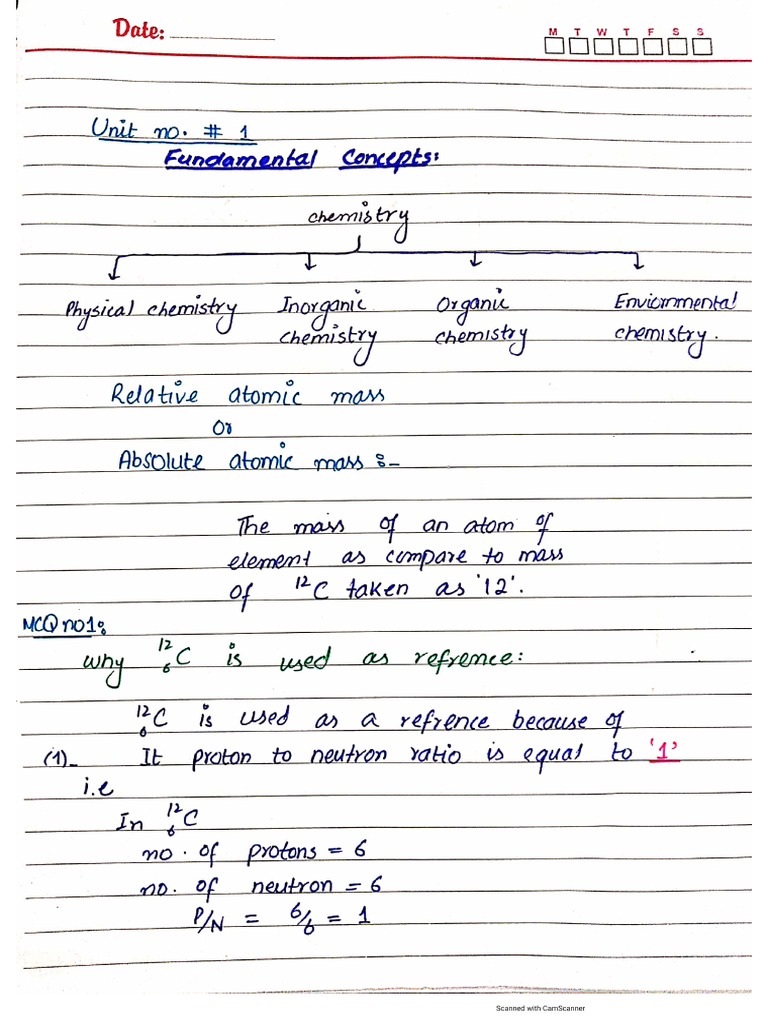 Chemistry Unit 1 | PDF