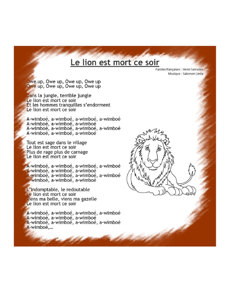 Le Lion Est Mort Ce Soir | PDF