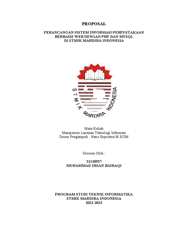 Proposal Perancangan Sistem Informasi Pe | PDF