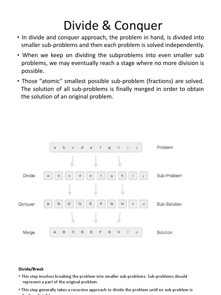 Divide & Conquer Unit 1 | PDF | Software Engineering | Computational ... Divide & Conquer Unit 1 | PDF | Software Engineering | Computational ...