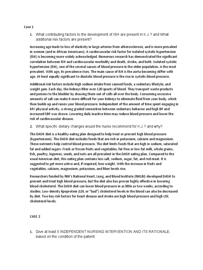 Case 3 | PDF | Hypertension | Dash Diet