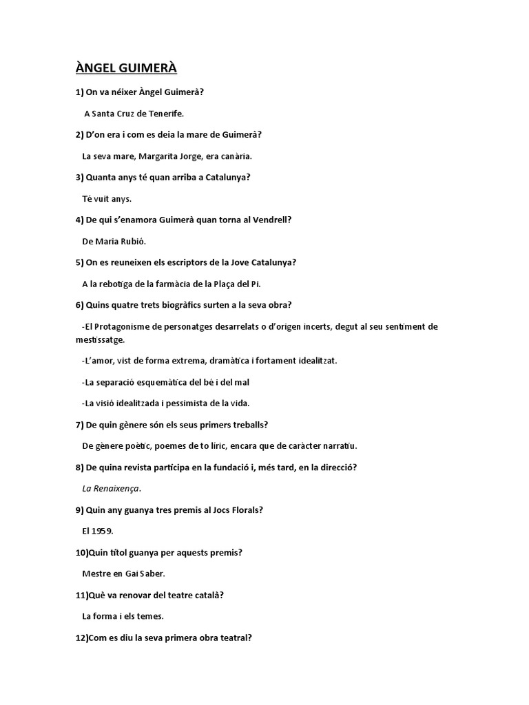 Angel Guimerà | PDF