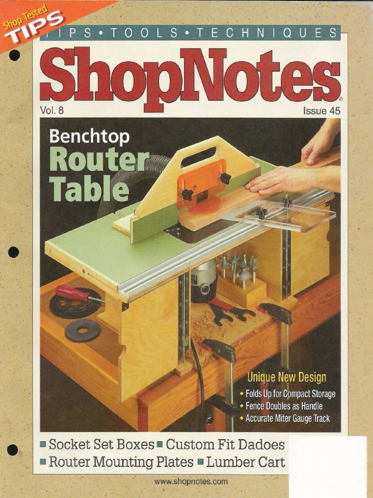 Crafts - Woodworking - Magazine - (Ebook) - Shopnotes #45 - Bench Top ...