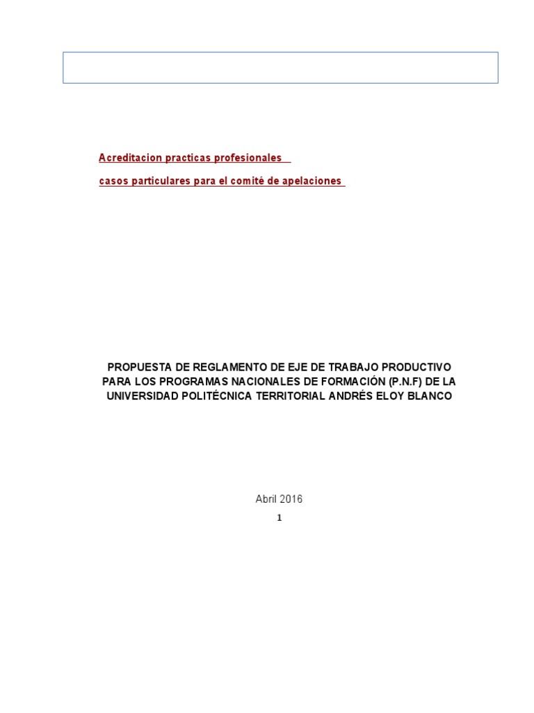 Reglamento EJE TP | PDF | Evaluación | Potencias del Eje