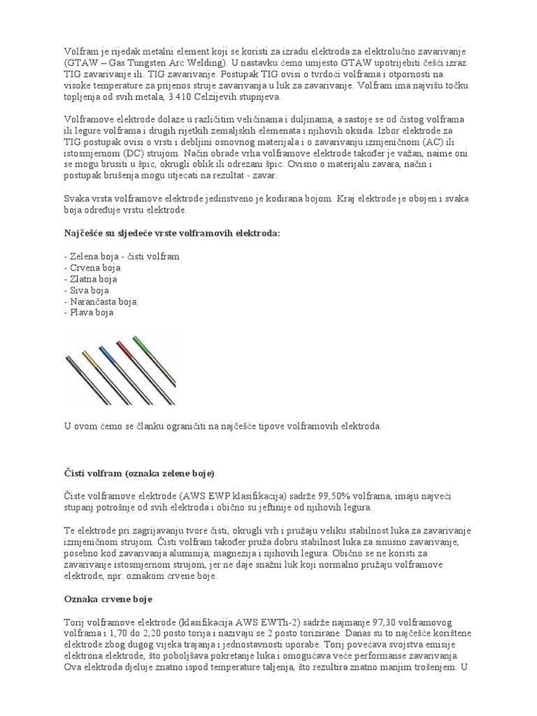 Tig Elektrode | PDF