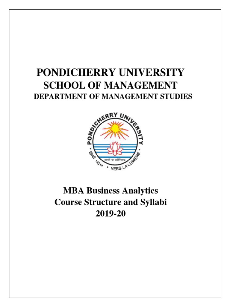 Dms-Mba Data Analytics-Syllabus | PDF | No Sql | Databases Dms-Mba Data Analytics-Syllabus | PDF | No Sql | Databases