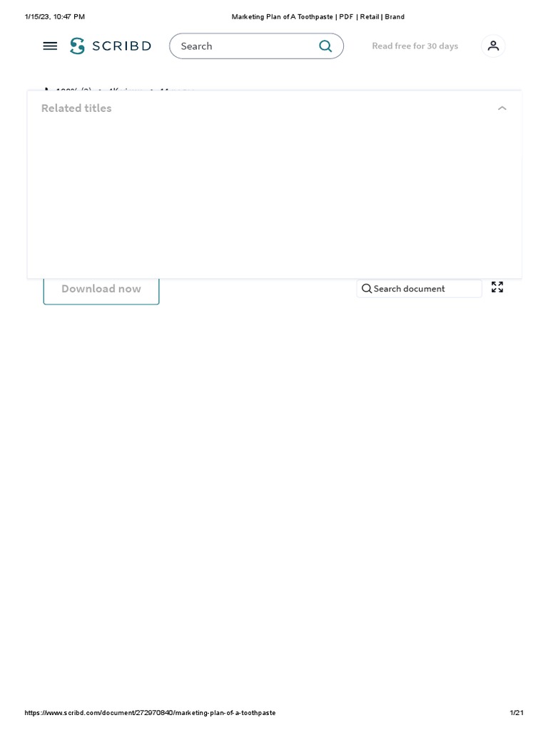 Marketing Plan of A Toothpaste - PDF - Retail - Brand | PDF