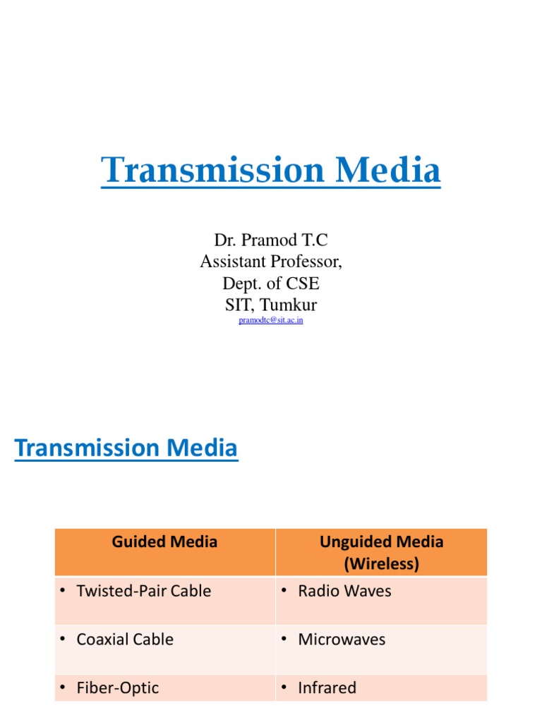 DC Module3 - Transmission Media | PDF | Transmission Medium | Optical Fiber