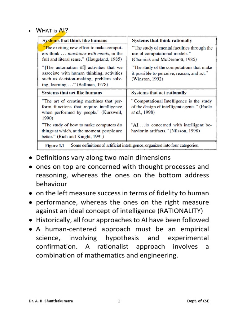 Ai Unit 1 | PDF | Thought | Artificial Intelligence