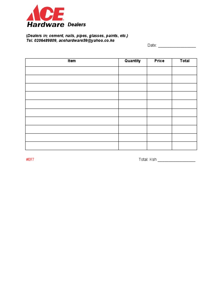 Hardware Sales Receipt Template | PDF | Law