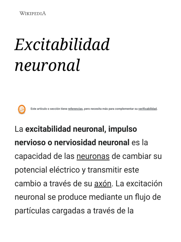Excitabilidad Neuronal y Umbral de Acción | PDF