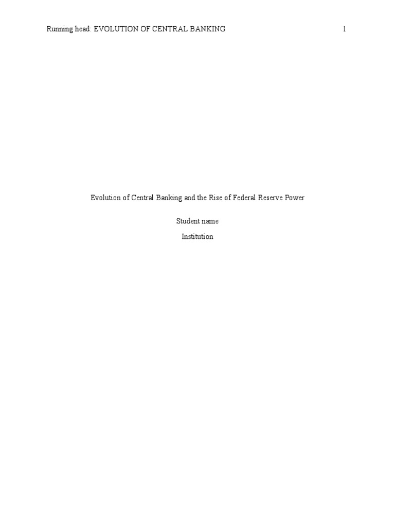 Evolution Of Banking Final Pdf Banks Central Banks
