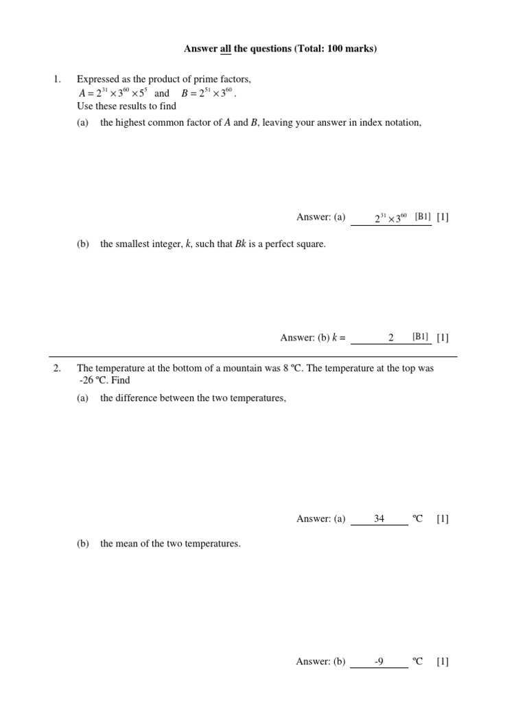 GCE O Level 2022 Mathematics Paper 2 Answer Key | PDF | Student Loan | Loans
