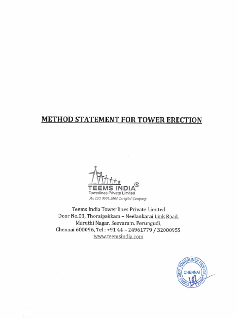 Method Statement-1 | PDF