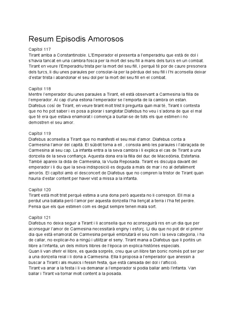 Resums A Captilos | PDF