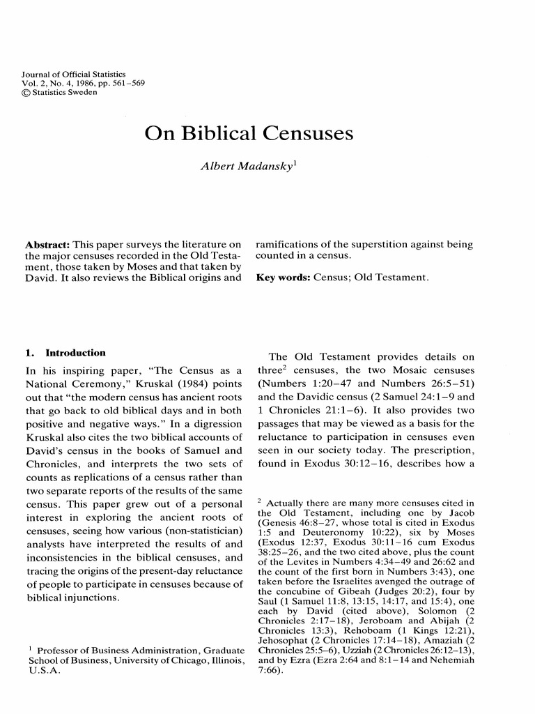 On Biblical Censuses | PDF