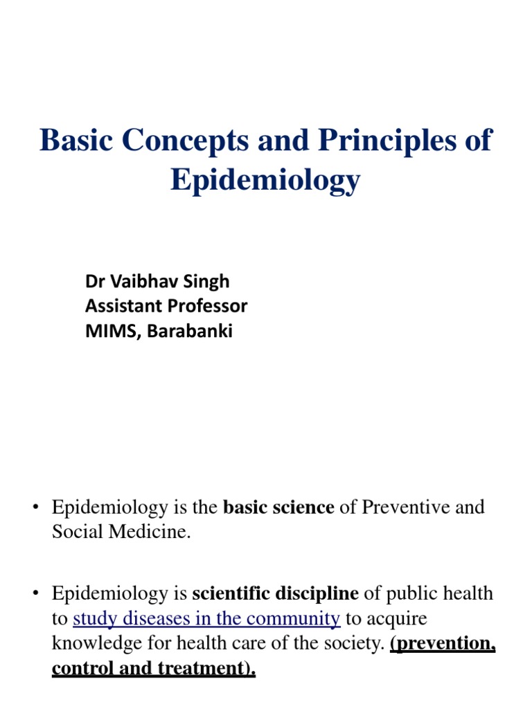 Basic Concepts and Principles of Epidemiology | PDF | Epidemiology | Cohort Study