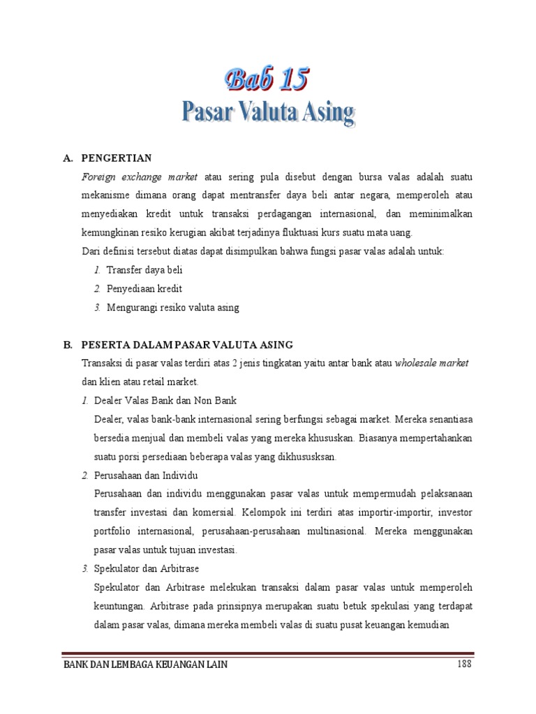 Pasar Valuta Asing | PDF