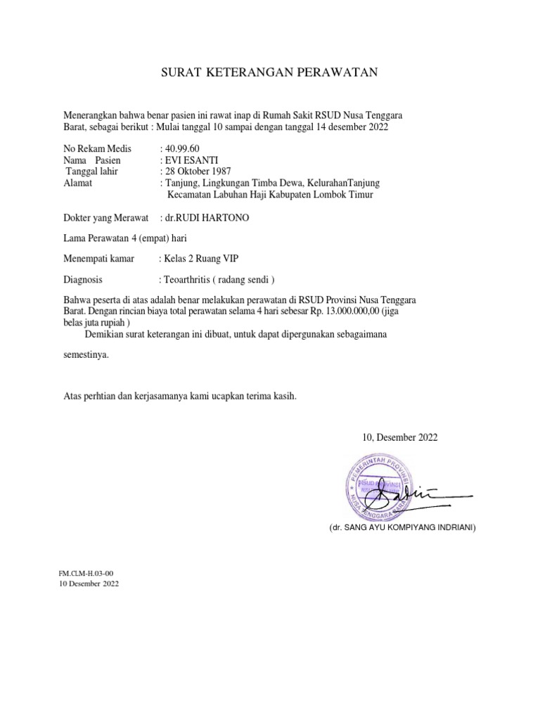 Form Surat Rujukan | PDF