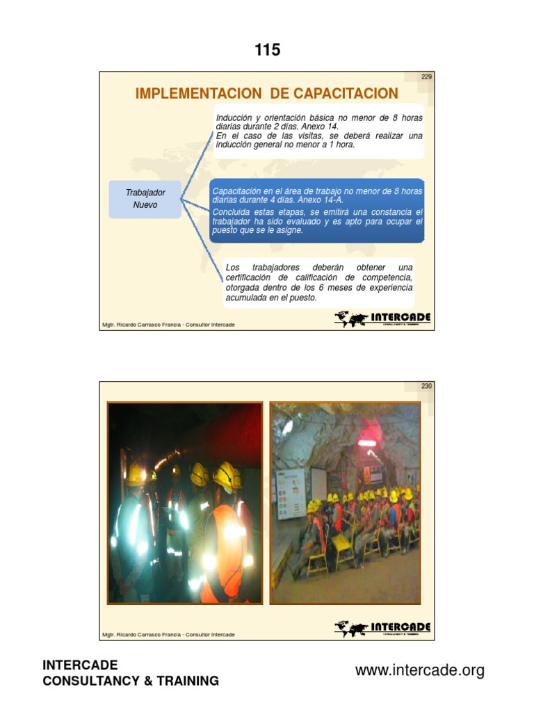 Implementacion de Capacitacion: Intercade Consultancy & Training | PDF | Seguridad y salud ...