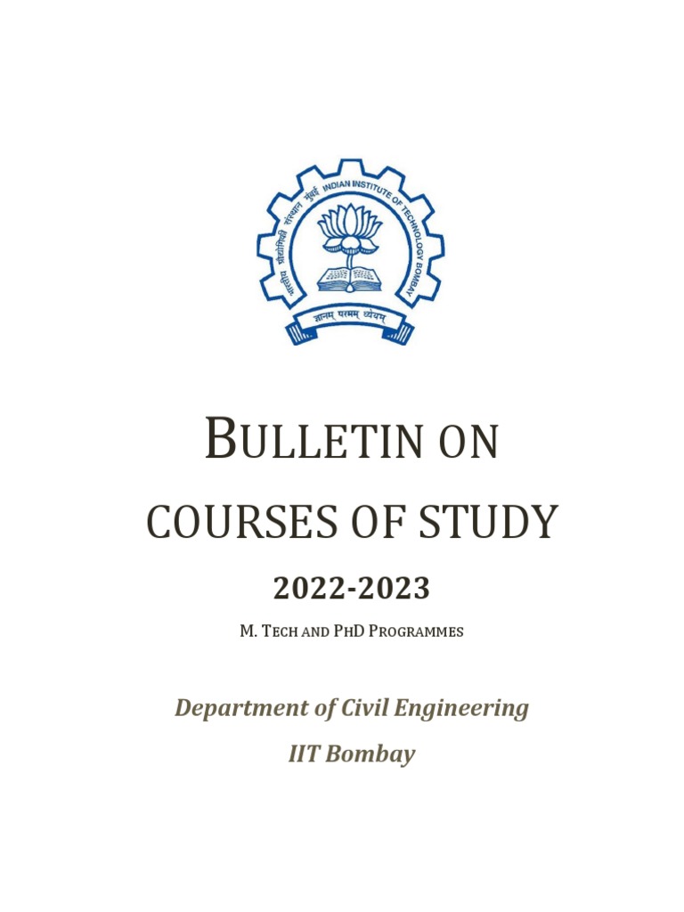 IIT Bombay Civil Engineering Programs 2022-23 | PDF | Doctor Of ...
