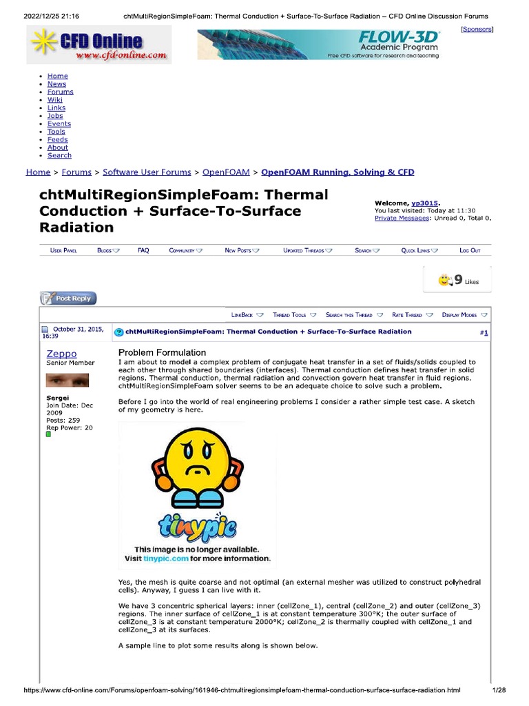 ChtMultiRegionSimpleFoam - Thermal Condu... Iation - CFD Online ...