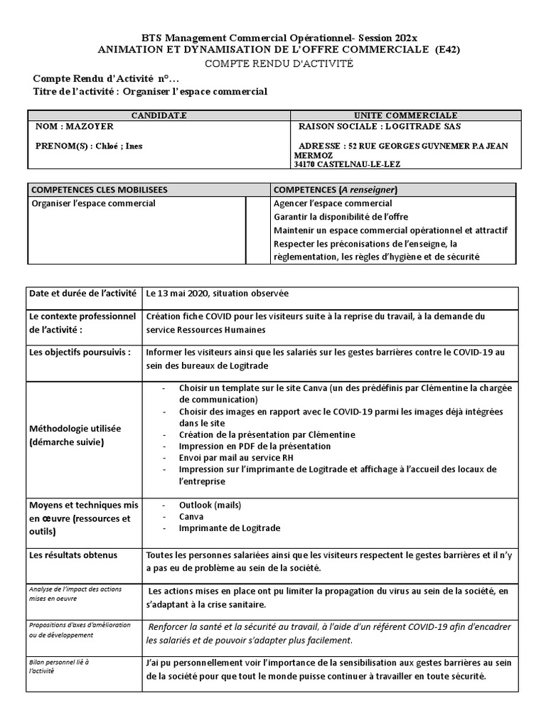Organiser L'espace Commercial | PDF | Ordinateurs