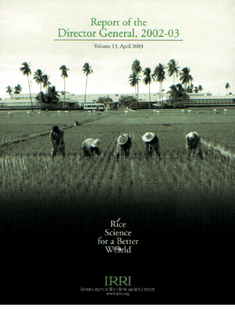 IRRI Director General Report 2002-03 | PDF | International Rice ...