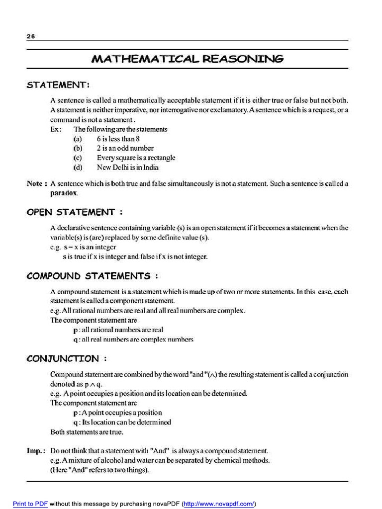 Mathematical Reasoning | PDF