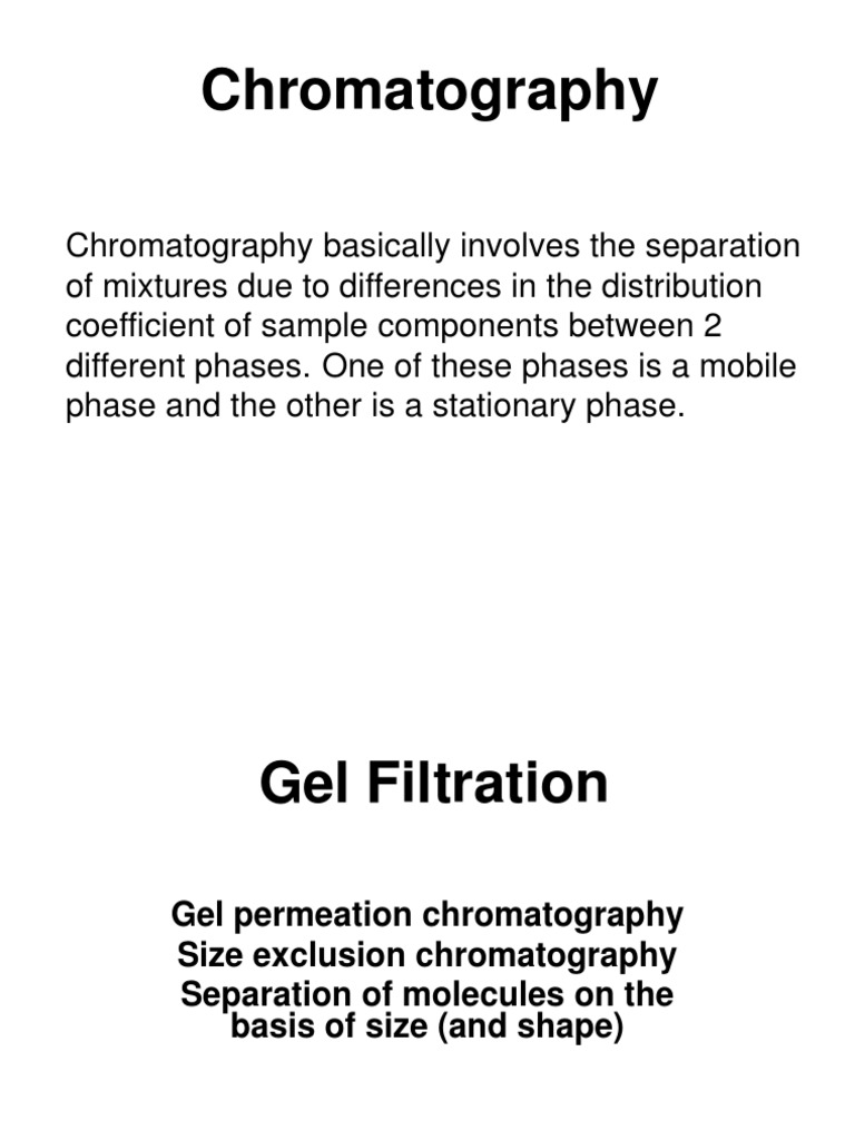 Gel Permeation Chromatography | PDF | Chromatography | Protein Purification