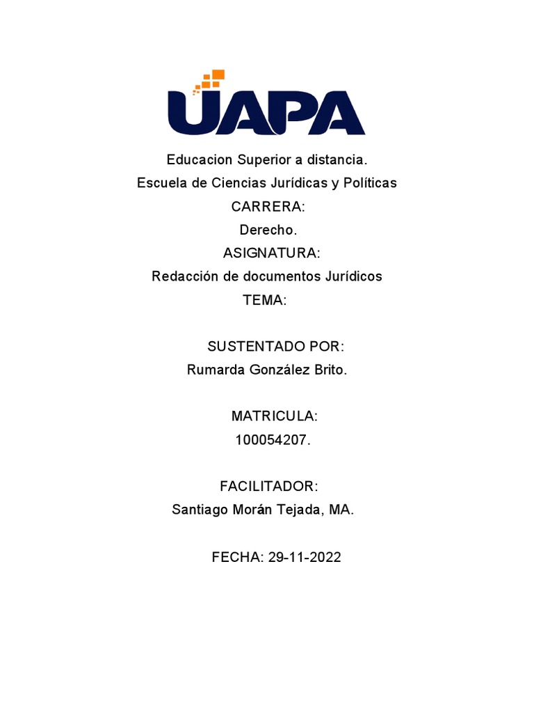 Tarea 9 de Redaccion de Documentos Juridicos | PDF