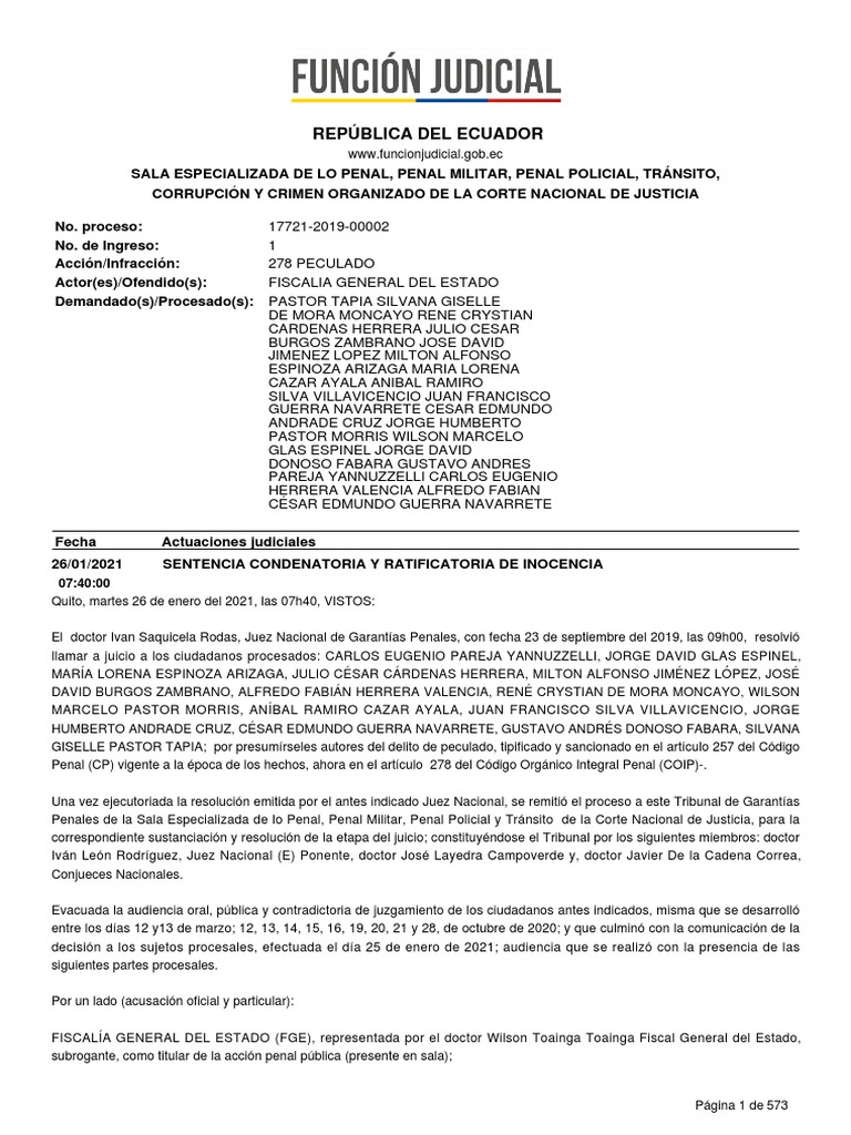 Satje Singue Sentencia | PDF | Debido al proceso | Jurisdicción