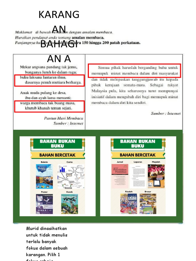 Karangan Respons Terhad-Amalan Membaca | PDF